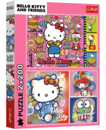 Hello Kitty and Friends Puzle (2x200) - Hobby fra Outland
