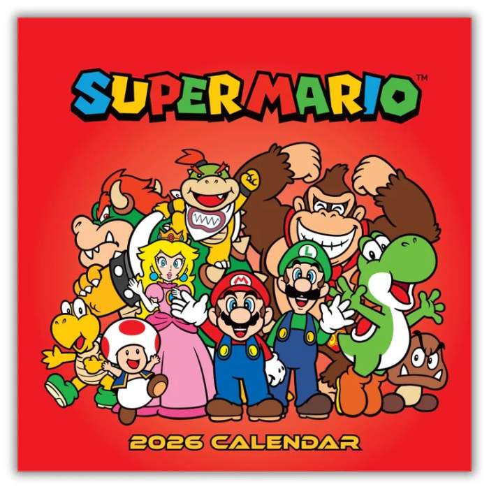 Super Mario 2026 Square Calendar - Bok fra Outland